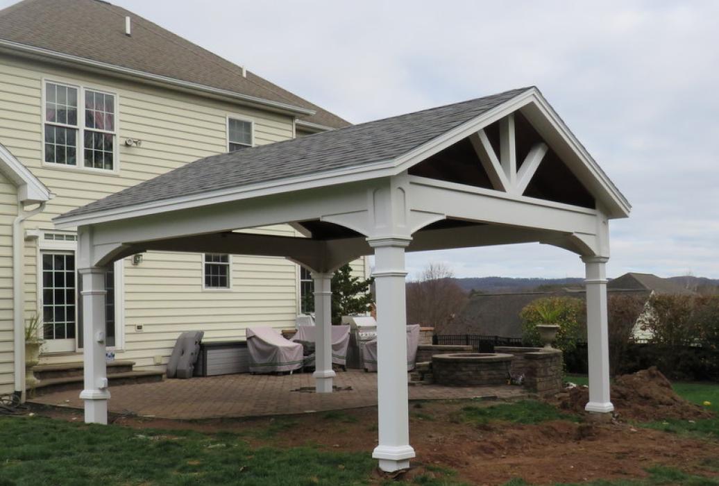 Open A-Frame Gables Vinyl Pavilion | Lancaster Barns
