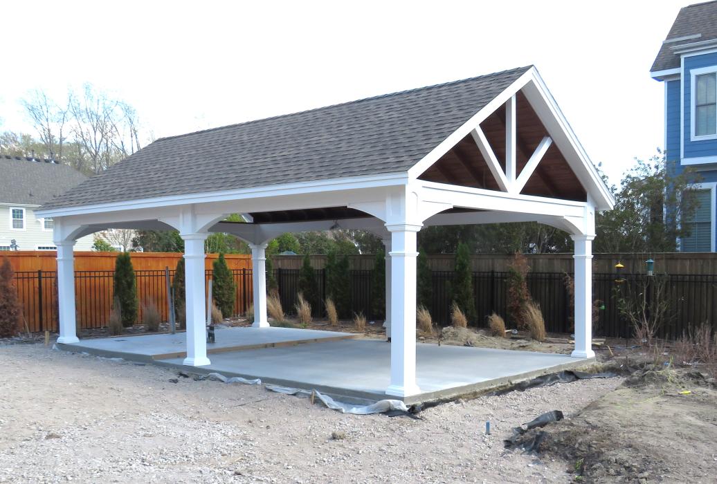 Open A-Frame Gables Vinyl Pavilion | Lancaster Barns